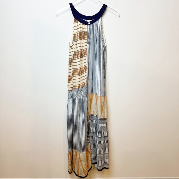 THML | Dresses | Thml Boho Patchwork Striped Maxi Dress | Poshmark